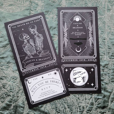 Unique Tarot Card Invitation Personalised Invitation RSVP - Etsy UK