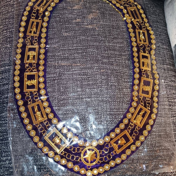 Masonic Regalia Grand Master Mason Apron Full Dressed Apron Chain ...