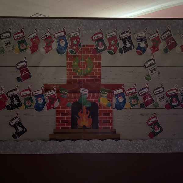 Christmas, Warm Wishes, Stocking, December, Fireplace, Class Names ...