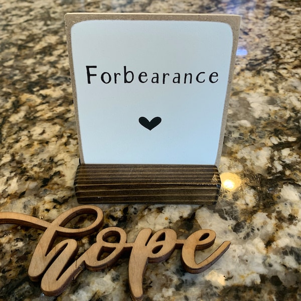 One Word Sign, Word of the Year, Word of the Month, Desk Decor, Mini ...