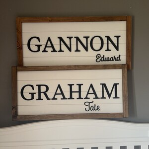 Wood Boy Crib Name Sign, Large Custom Baby Name Sign, Nursery Art Wall ...