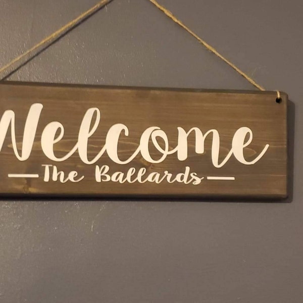 Welcome Sign | Welcome Door Sign | Personalized Sign | Family Name Sign ...