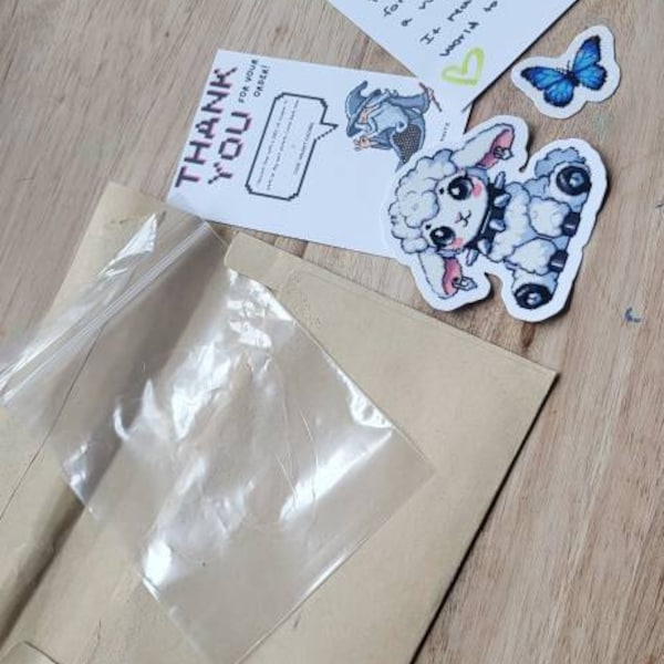 Goth Lamb Sticker - Holographic Lamb Sticker, Cute Pixel Art Punk Lamb ...