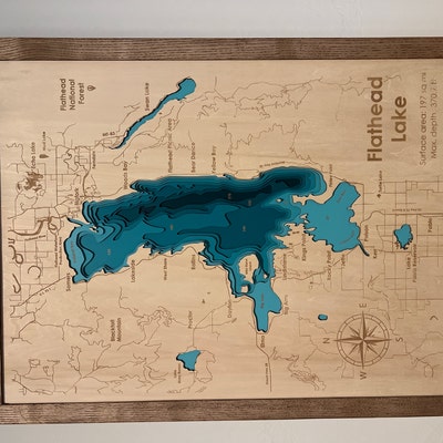 Digital File DXF AI SVG Custom Map Wood Bathymetric Map - Etsy