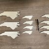 Unfinished Wooden North Carolina Shape - State - Craft - From 1" up to ...
