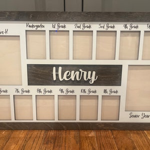 3D Pre-k-12 School Years Picture Frame gray Stain - Etsy