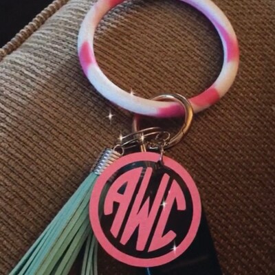 Monogram Keychain, Monogram Keychains, Monogram Key Chain, Monogram Key ...