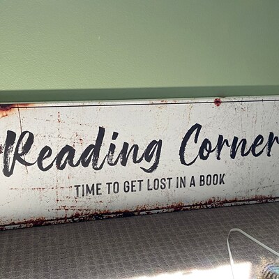 Reading Corner Sign, Kid Room Decor, Library Decor, Book Lover Sign ...