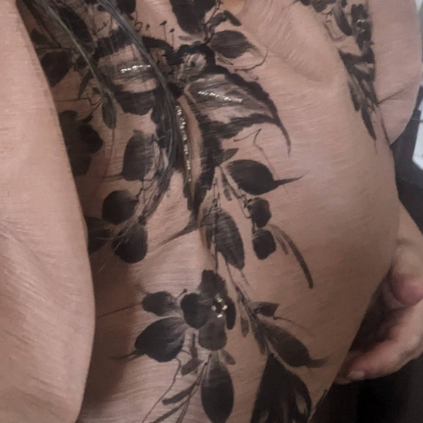 Filipiniana Painted Kimona Top - Brown Rust - Etsy