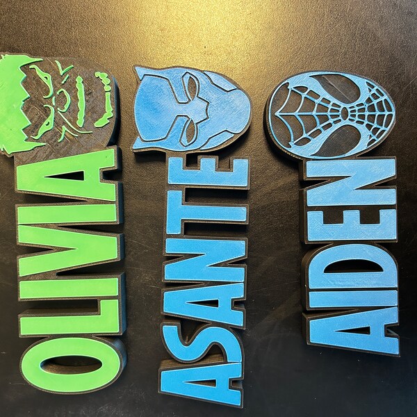 Personalized Superhero Name Plate, Avengers Desk Plate, Marvel Comics ...