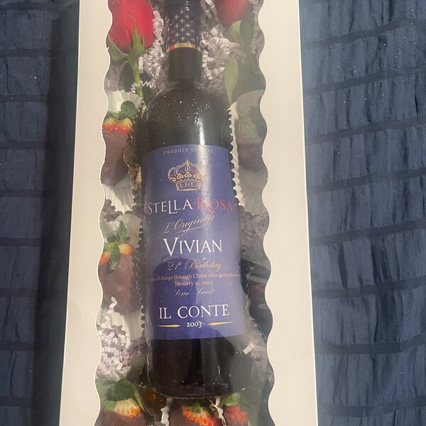 Custom Wine Label,custom Stella Rosa Label,custom Wine Gift,750ml Wine ...