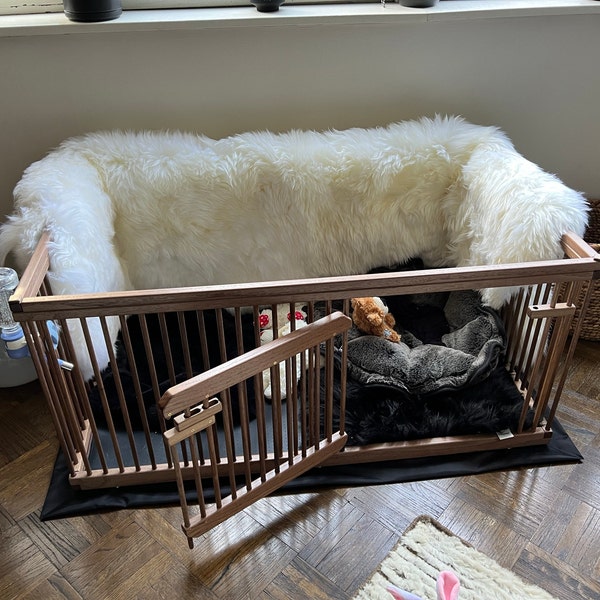 2'x 6' Oversized Indoor Dog Kennel With Machine-washable Fabric Snap-on ...