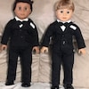 Tuxedo - 5 Piece Tuxedo Set - Clothes Fits 18 Inch Boy Doll - Black ...
