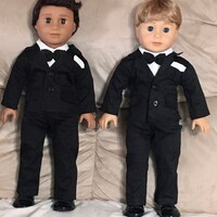 Tuxedo - 5 Piece Tuxedo Set - Clothes Fits 18 Inch Boy Doll - Black ...