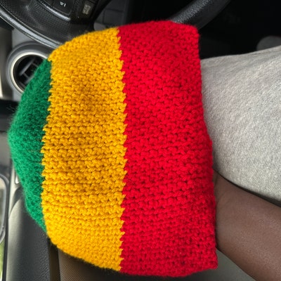 Rasta Hat Stocking Cap Slouchy Crocheted Men Women Handmade Locs ...