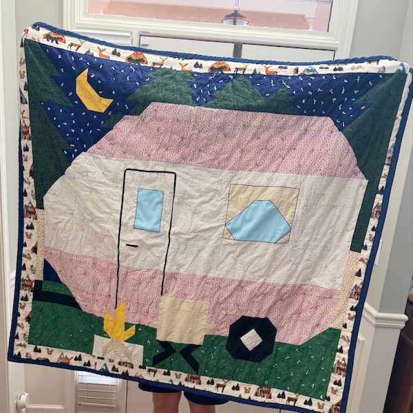 Happy Camper Quilt Pattern: Camping Trailer Design (PDF Pattern) - Etsy