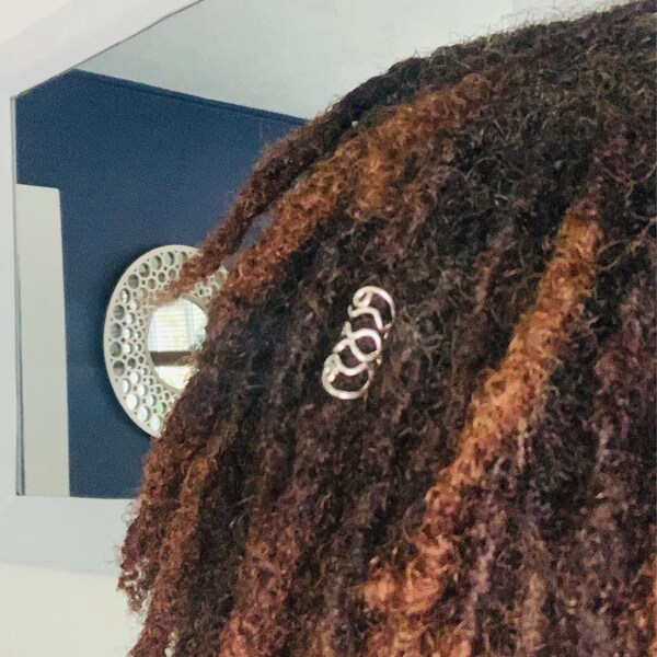 Ankh Mini Loc Jewelry Sterling Silver and Crystal Bead Hair Accessories ...