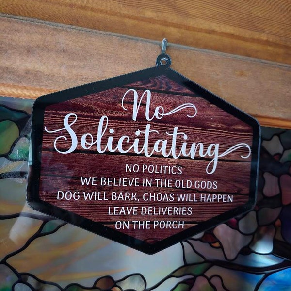 No Soliciting Sign, No Soliciting Door Sign, Do Not Disturb Sign, No ...