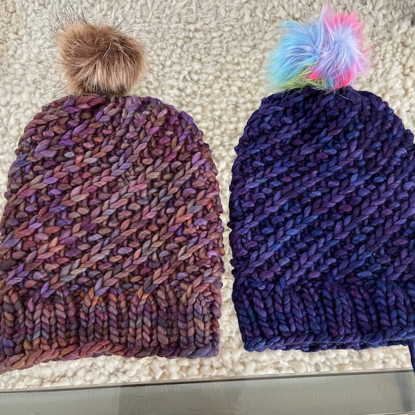 KNITTING PATTERN - the Gales of November Hat, Super Bulky Knit Hat ...