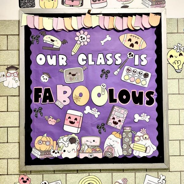 Halloween Bulletin Board Kit Composition Notebook School Supplies ...