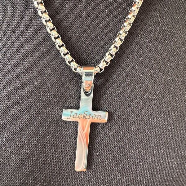 14k Gold Plated Cross Necklace for Boys - Boys Jewelry - Boys Cross ...