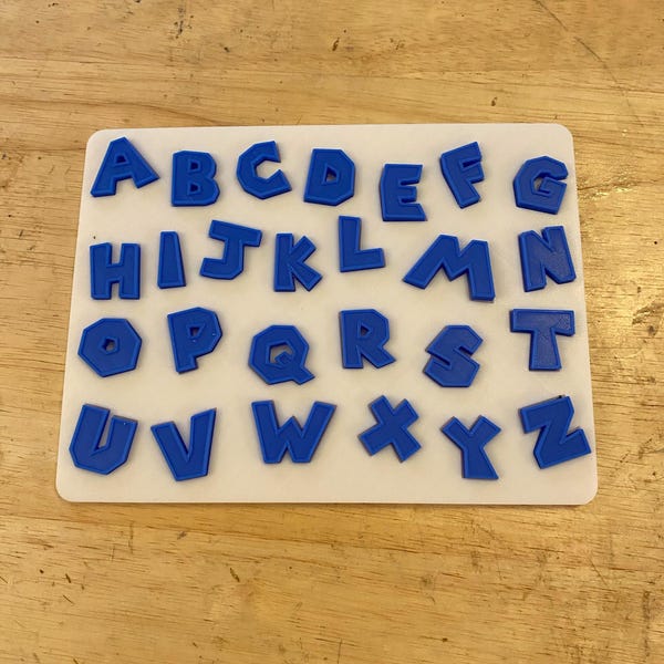 3D Printed Alphabet Table for Kids, Fun Learning Tool for Reading and ...