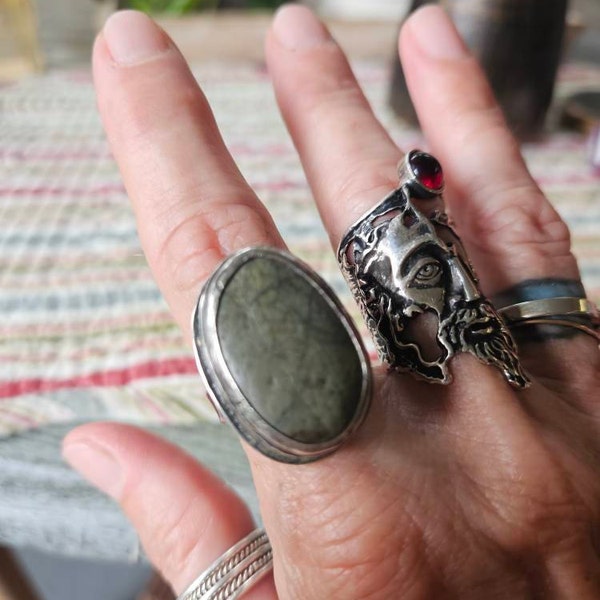 Big Carly Ring Hand Forged, Sterling Silver MADE TO ORDER, Size 6 13 - Etsy