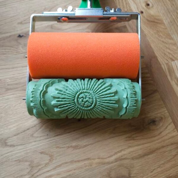 Vintage Pattern Roller / Structure Roller 24-0229 Band Pattern With ...