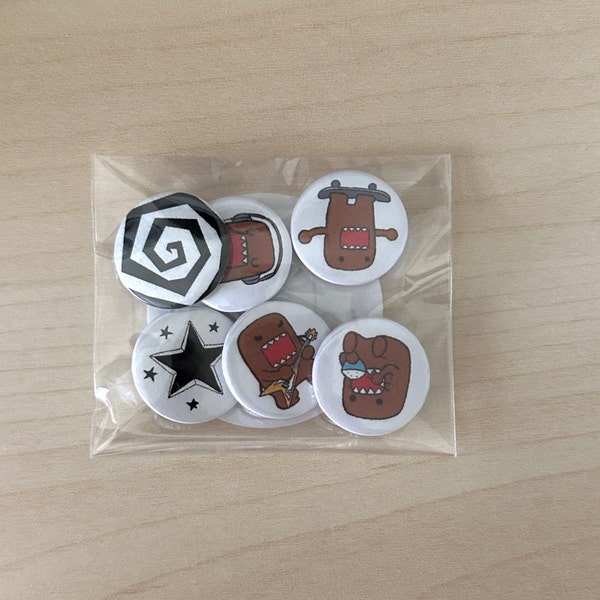 Domo Pins! | 4 Piece 1 Inch Button Pin Set | Comes With Freebies! - Etsy
