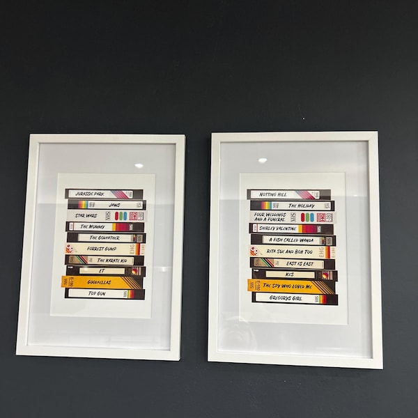 Personalised Retro Video Tape Print / Poster - Add Your Favourite ...
