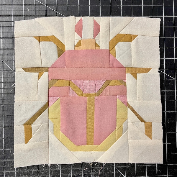 Beetle Quilt Block Pattern Bug Insect PDF - Instructions for 6 Inch, 9 ...