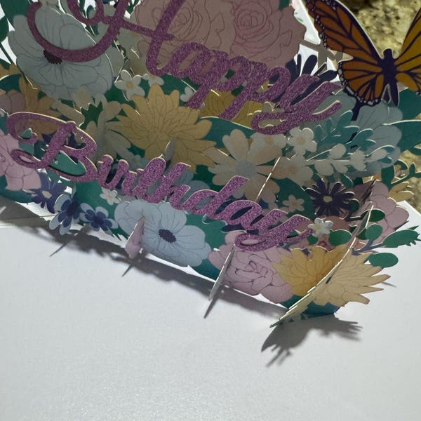 C03-3D Fish Tank Greeting Card With Playful Swirling Fish - Handcrafted ...