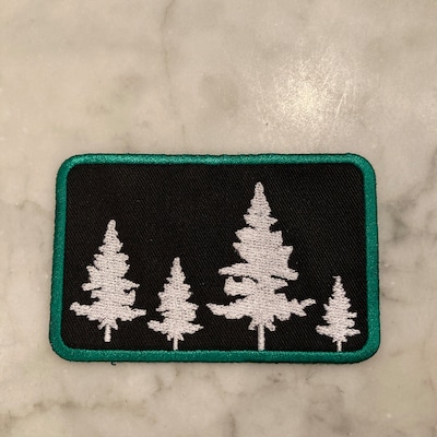 Pine Tree Embroidered Patches - Etsy