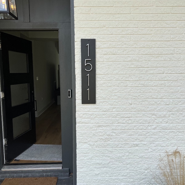 Vertical House Number Sign | Modern House Numbers | Horizontal House ...