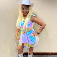 Stylish TPU Suit: Cropped Jacket and the Skirt. Clear Biker Jacket ...