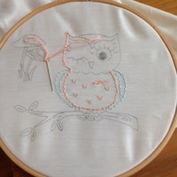 Owl Embroidery Pattern Hand Embroidery Pattern Owls Owl Design Woodland ...