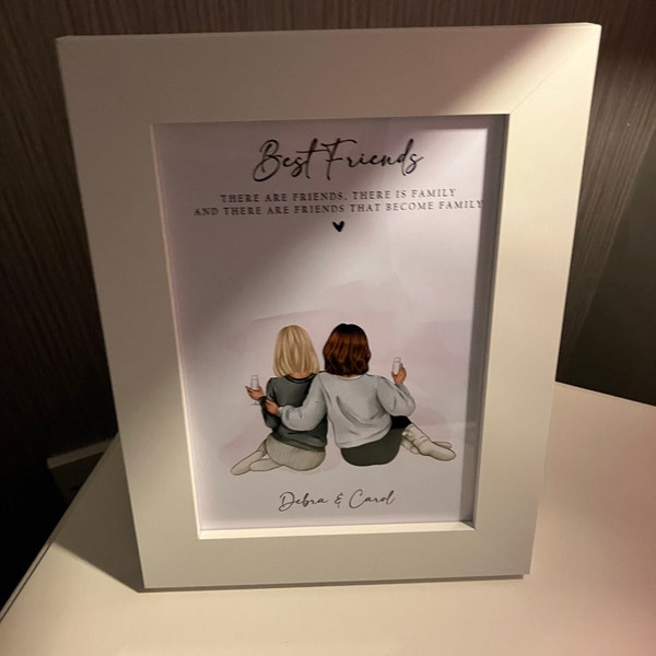 Personalised Best Friend Print, Friendship Keepsake, Best Friend Gift ...