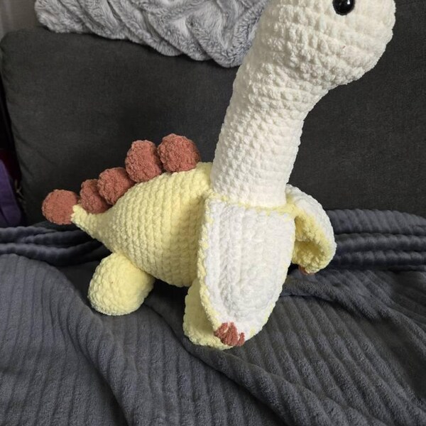 Bananasaurus Crochet Patterns, Amigurumi Dinosaur Pattern, Crochet Food ...