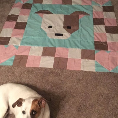 Dog Quilt BLOCK Pattern, PDF, Instant Download, Modern Patchwork, Pet ...