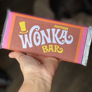Wonka Bar Wrapper Template Wonka Bar Favor Willy Wonka Birthday Party ...