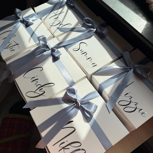 Empty Bridesmaid Proposal Box With Ribbon - Personalized Bridesmaid ...