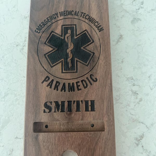Paramedic EMT Gift With Star of Life for Medical Student. Personalized ...