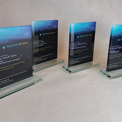 Modern Laser Cut Steel Trophy Corporate Award Unique Metal - Etsy