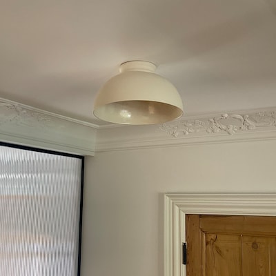 Large Scalloped Montebello Pendant Light Fixture Bone - Etsy