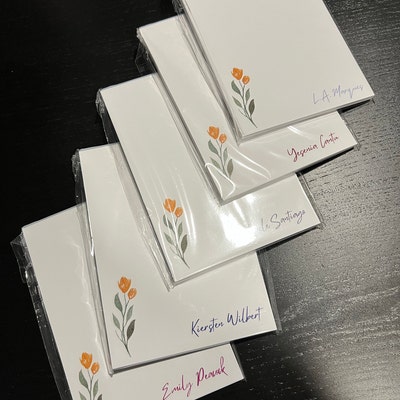 Personalize Flower Notepad Custom Flower Notepad Personalized Office ...