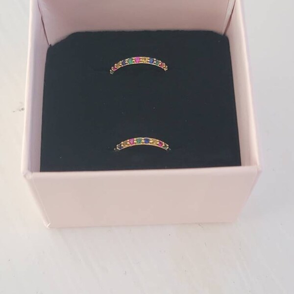 Rainbow Cz Conch Ear Cuff Earrings - Etsy