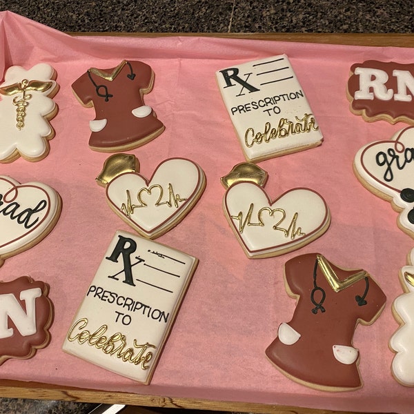 Nurse Graduation Cookies - Etsy