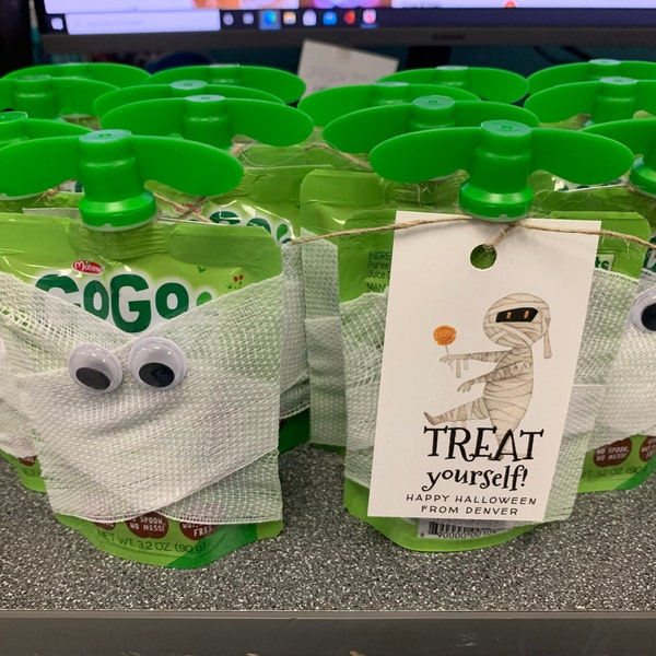 Editable Halloween Favor Tag Template, Printable Treat Yourself Gift ...