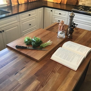 Edge Grain Wood Dough Kneading Board With Double Countertop Notch ...