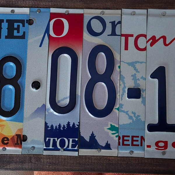 License Plate Signs - Anniversary Date - 10th Anniversary Tin Gift ...
